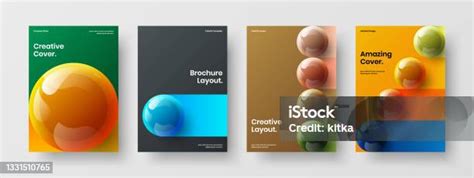 트렌디 한 3d 구 브로셔 템플릿 컬렉션 클린 리플렛 A4 벡터 디자인 컨셉 번들 A4 용지에 대한 스톡 벡터 아트 및 기타 이미지 A4 용지 개념 고급 Istock