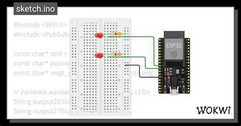 Exercício Sobre Mqtt Wokwi Esp32 Stm32 Arduino Simulator
