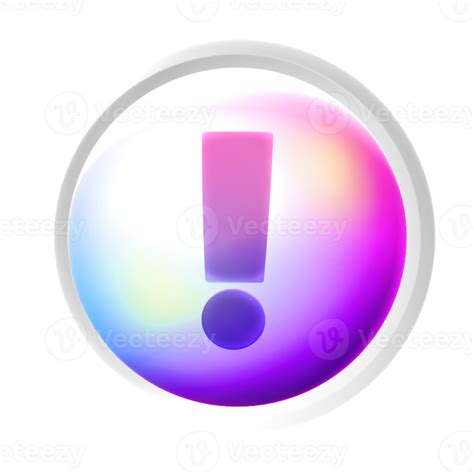 Exclamation Mark Or Warning Colorful Game Button 20967739 Png