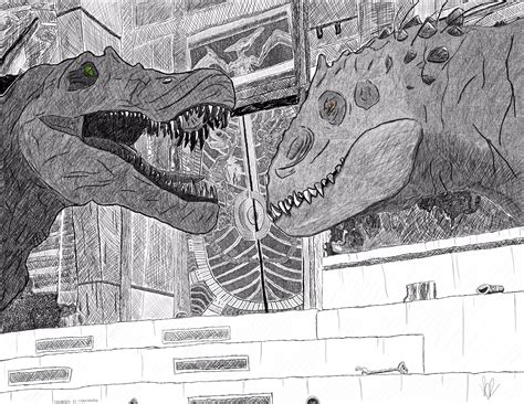 Jurassic Park Spinosaurus Drawing