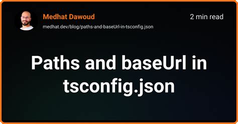 paths and baseurl in tsconfig json