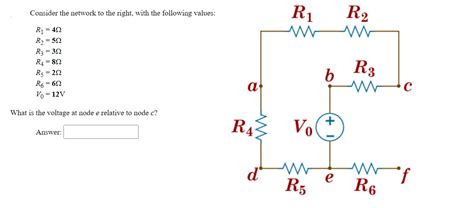 Solved Consider The Network To The Right With The Foll