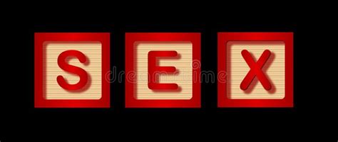 Sex Word In Spelling Blocks Stock Vector Illustration Of Graphic