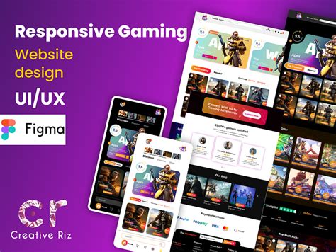 responsive gaming website design by riz yasmeen on dribbble