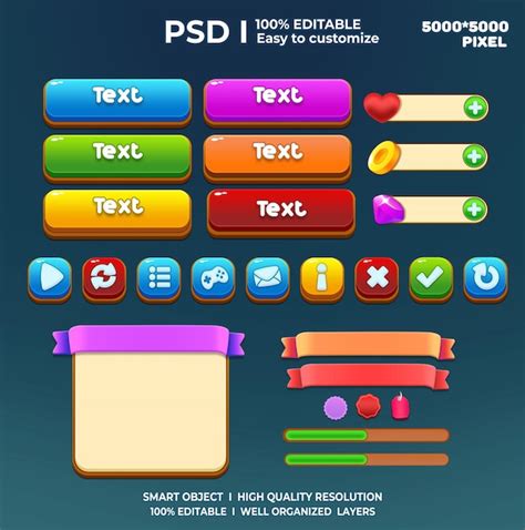 2 페이지 게임 레벨 Ui 키트 Psd 개 이상의 고품질 무료 Psd 템플릿 다운로드 가능 Freepik