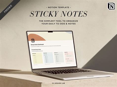 Free Notion Sticky Notes Dashboard