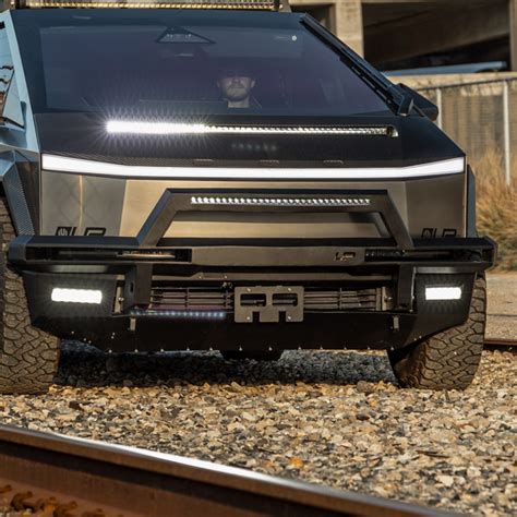 Tesla Cybertruck Hd Front Bull Bar Up Invincible® Unplugged Performance