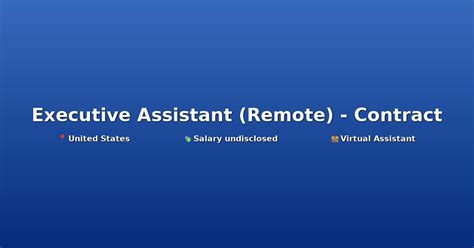 Dailyremote On Linkedin Executive Assistant Remote Contract At Uxkraft
