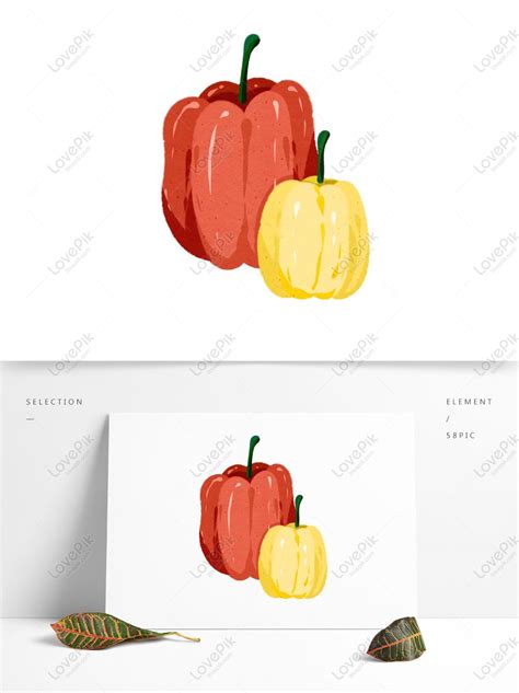 다채로운 고추 손으로 그린 야채 음식 만화 그림 요소 일러스트 Png 및 벡터 이미지 무료 다운로드 Lovepik