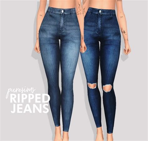 Pure Sims Ripped Jeans • Sims 4 Downloads