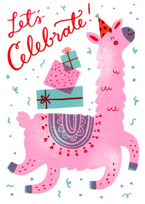 Happiest Llama Birthday Card Greetings Island