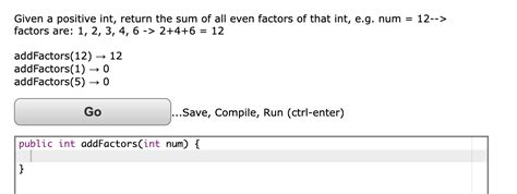 Solved Given A Positive Int Return The Sum Of All Even