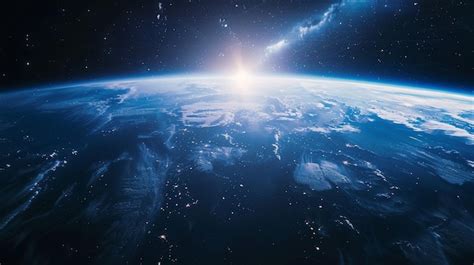 Earth And Sky Global Perspective Of Planetary Beauty Premium Ai Generated Image