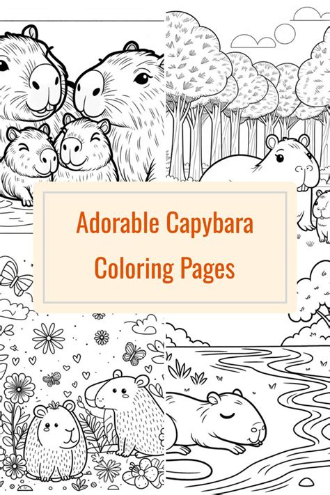 Capybara Coloring Pages Easy