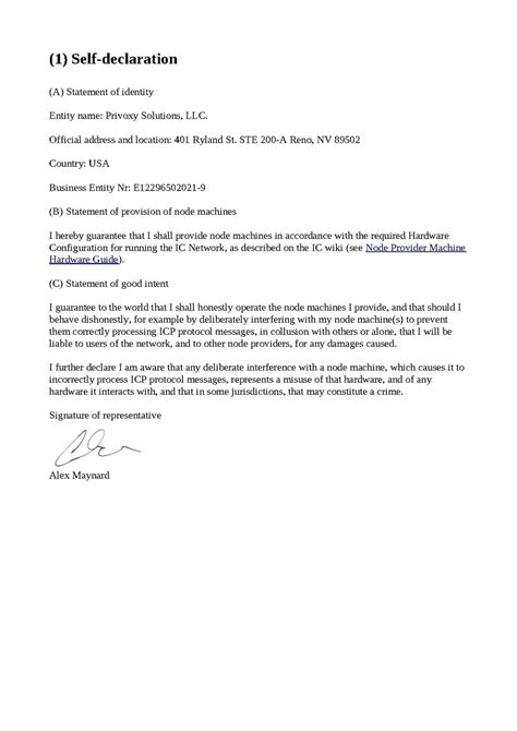 Fileprivoxy Self Declaration Identity Proofpdf Internet Computer Wiki