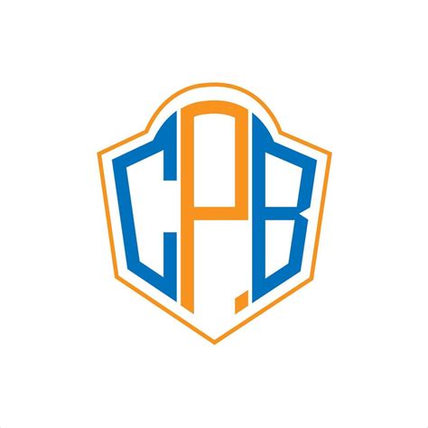 Diseño De Logotipo De Escudo De Monograma Abstracto Cpb Sobre Fondo