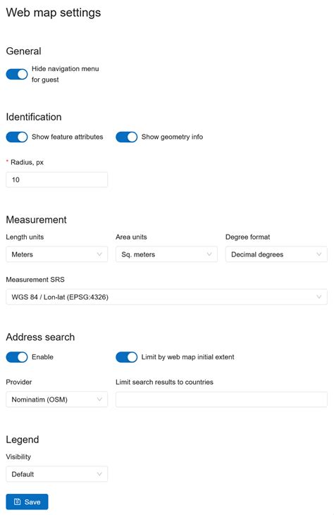 722 Web Map Settings — Nextgis 112 Documentation