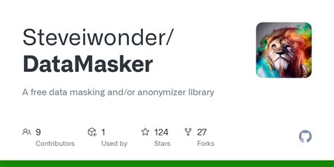 Github Steveiwonderdatamasker A Free Data Masking Andor Anonymizer Library