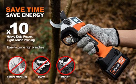 Professional Cordless Electric Pruning Shears 35mm Brushless Battery