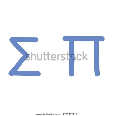 Sigma Pi Symbol Summation Product Notation Stock Vector Royalty Free 2259902213 Shutterstock