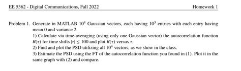 Solved Problem 1 Generate In Matlab 104 Gaussian Vectors