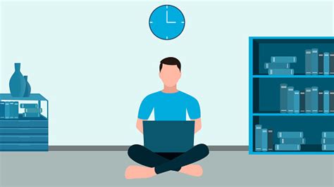 랩에서 랩톱으로 작업하는 남자 집에서 일하고 유연한 근무 시간 캐릭터 벡터 일러스트레이션 개념에 대한 스톡 벡터 아트 및 기타 이미지 Istock