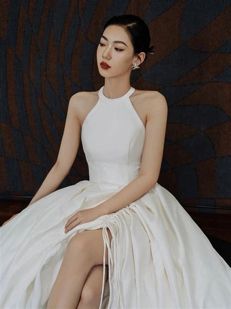 Elegant Halter Satin Long Prom Dress A Line Satin Evening Party Dress Loveydress