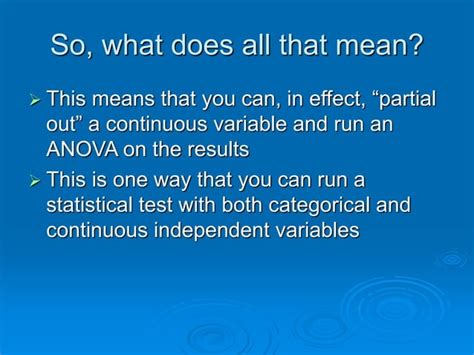 Analysis Of Covariance Ppt