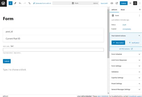 Post Submit Action Controls Overview — Jetformbuilder Crocoblock