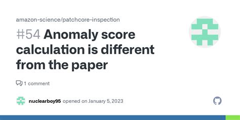 Anomaly Score Calculation Is Different From The Paper · Issue 54 · Amazon Sciencepatchcore