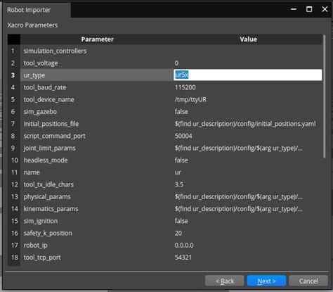 Importing Robots Open 3d Engine