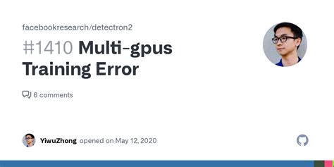 Multi Gpus Training Error · Issue 1410 · Facebookresearchdetectron2