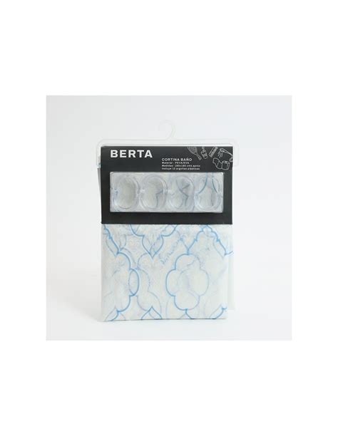 Cortina De Baño Diseño Con Aros 180x180 Cm