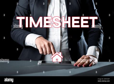 Text Showing Inspiration Timesheet Business Approach Graphical Representation Of Period Time On