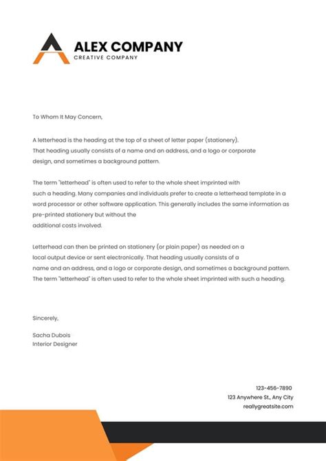 Free Customizable Company Letterhead Templates Canva