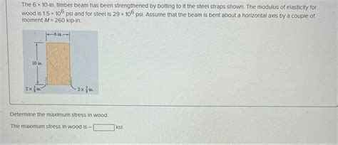Solved The 6×10 In ﻿timber Beam Has Been Strengthened By