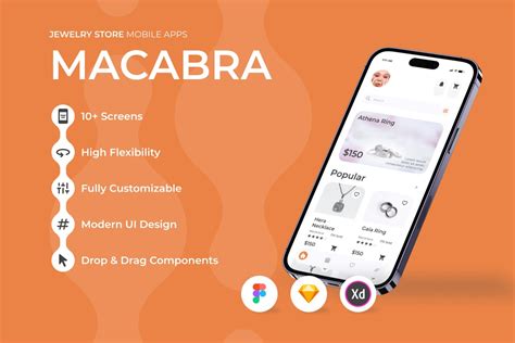 珠宝店移动应用 App Ui Kit Figsketchxd 云瑞设计