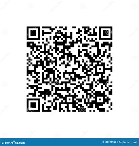Qr Code Symbol Minimal Qr Code Scan Badge With The Text Stock