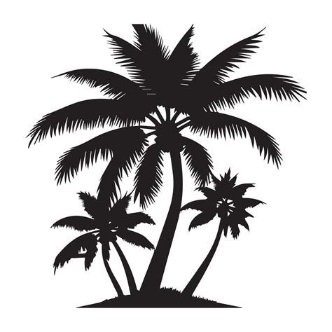 This Is A Vector Coconut Tree Silhouette Coconut Tree Vector Silhouette 24741265 Vector Art At