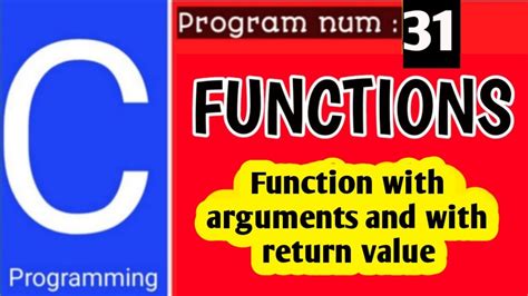 C Programs In Telugu Functions With Arguments And With Return Value