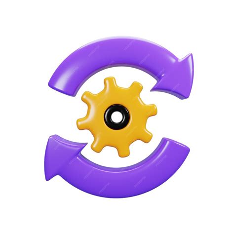 Premium Photo 3d Rendering Reload Setting Icon User Interface Icon Concept