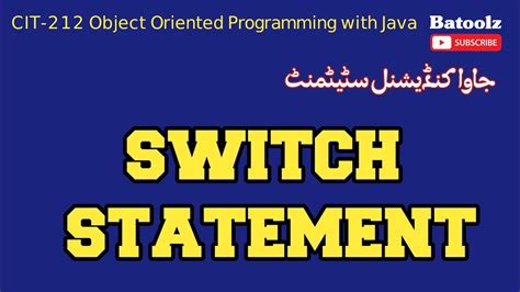 Java Switch Statement With Example In Urdu Java Programming Urdu