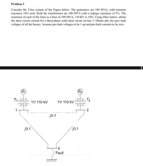 Solved Problem Consider The Bus System Of The Figure Chegg Com