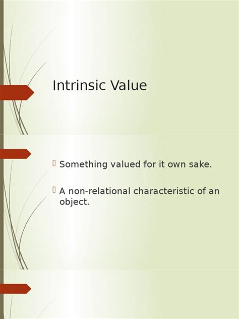Intrinsic Value Pdf Value Ethics Morality