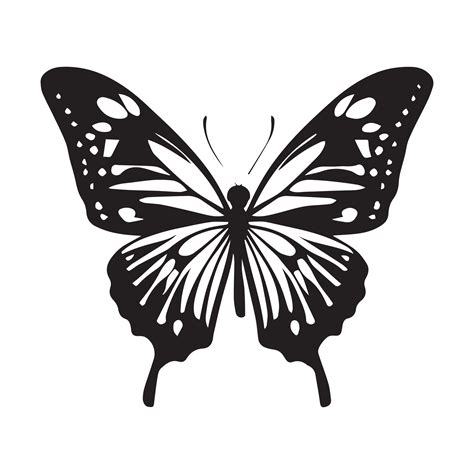 Flying Butterfly Vector Silhouette 24790392 Vector Art At Vecteezy