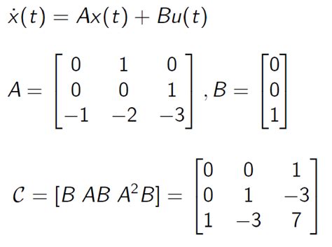 Solved Determine The Controllability Of A Linear Chegg