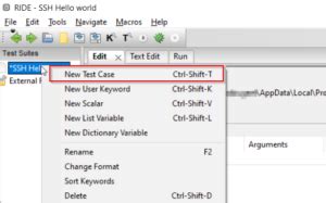 SSH Library Robot Framework Example Hello World