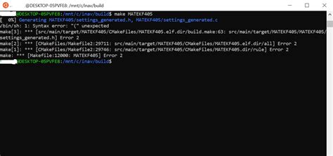 Problem With Building In Windows 10 With Linux Subsystem · Issue 6139 · Inavflightinav · Github