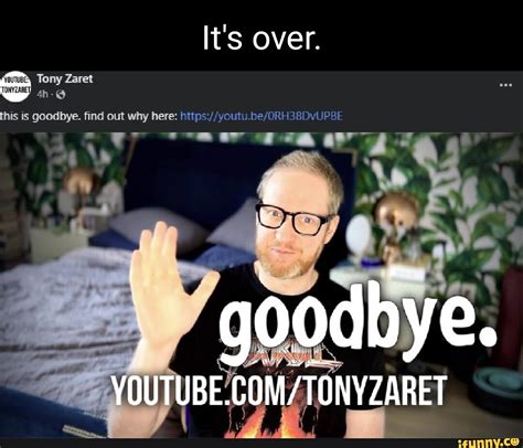 Its Over Onyzaret Tony Zaret This Is Goodbye Find Out Why Here