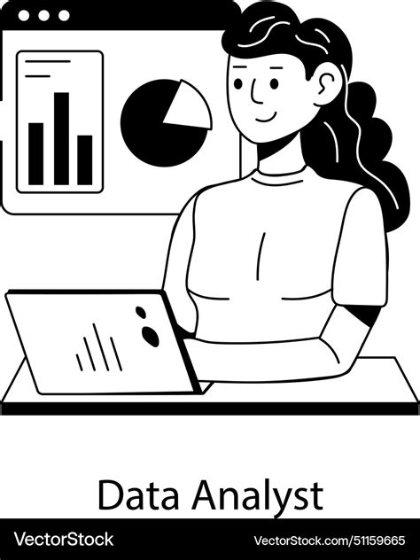 Data Analyst Royalty Free Vector Image Vectorstock